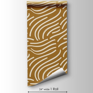 Wavy Lines Wallpaper | Removable Self Adhesive Abstract Modern ...