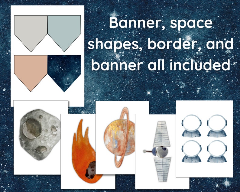 Space Theme Bulletin Board Kit - Etsy