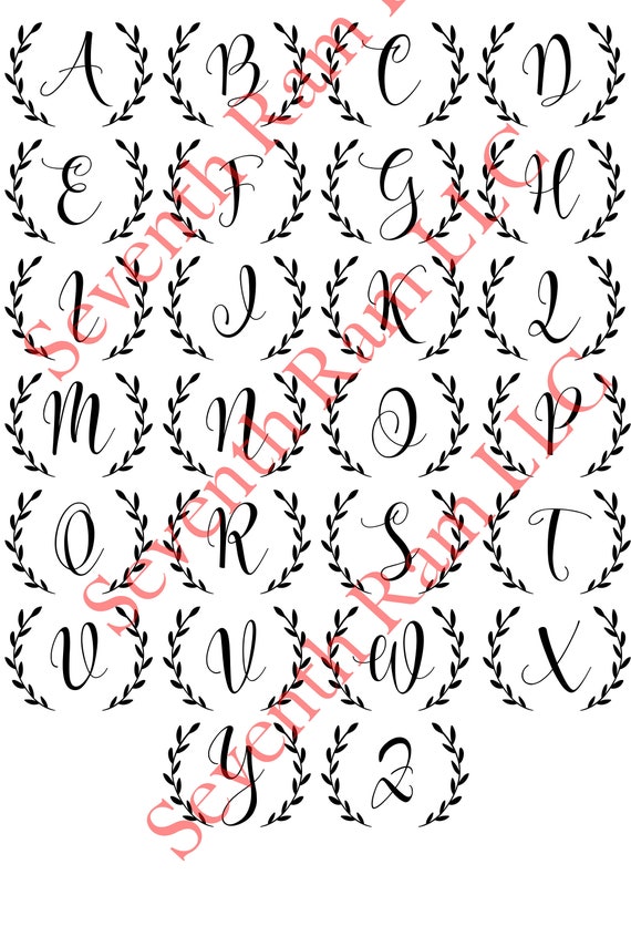 Monogram Svg Monogram SVG/PNG Letters Monogram Letters | Etsy