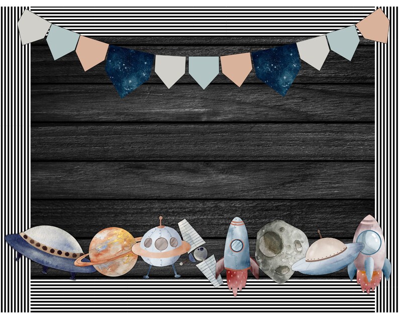 Space Theme Bulletin Board Kit - Etsy