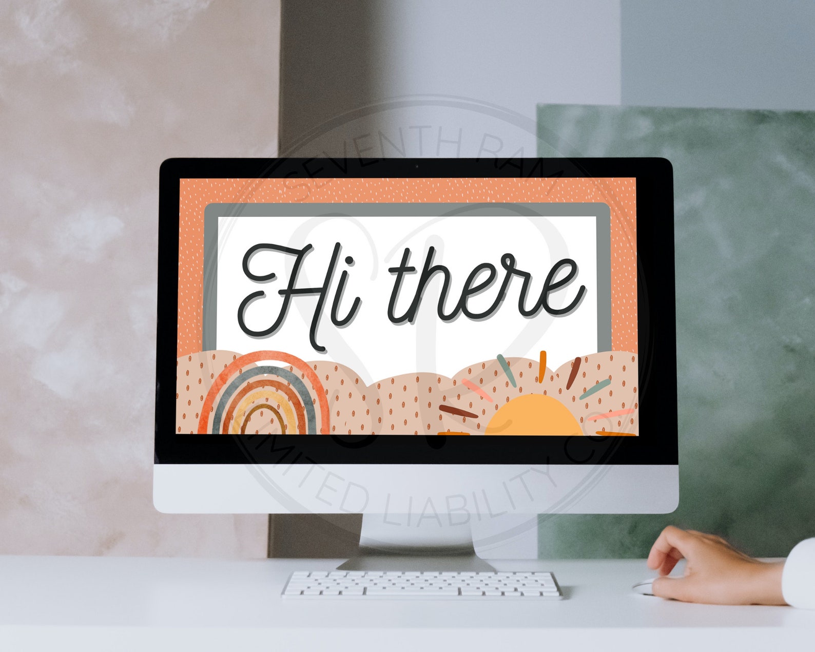 Boho Rainbow Teacher Slides Template - Etsy