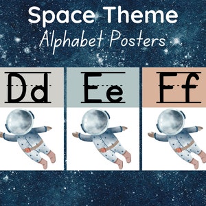 Space Theme Alphabet Posters - Etsy