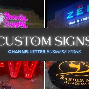 Light-up Signs, Custom Business Signs, Salon Signs, Custom 3D Signs ...