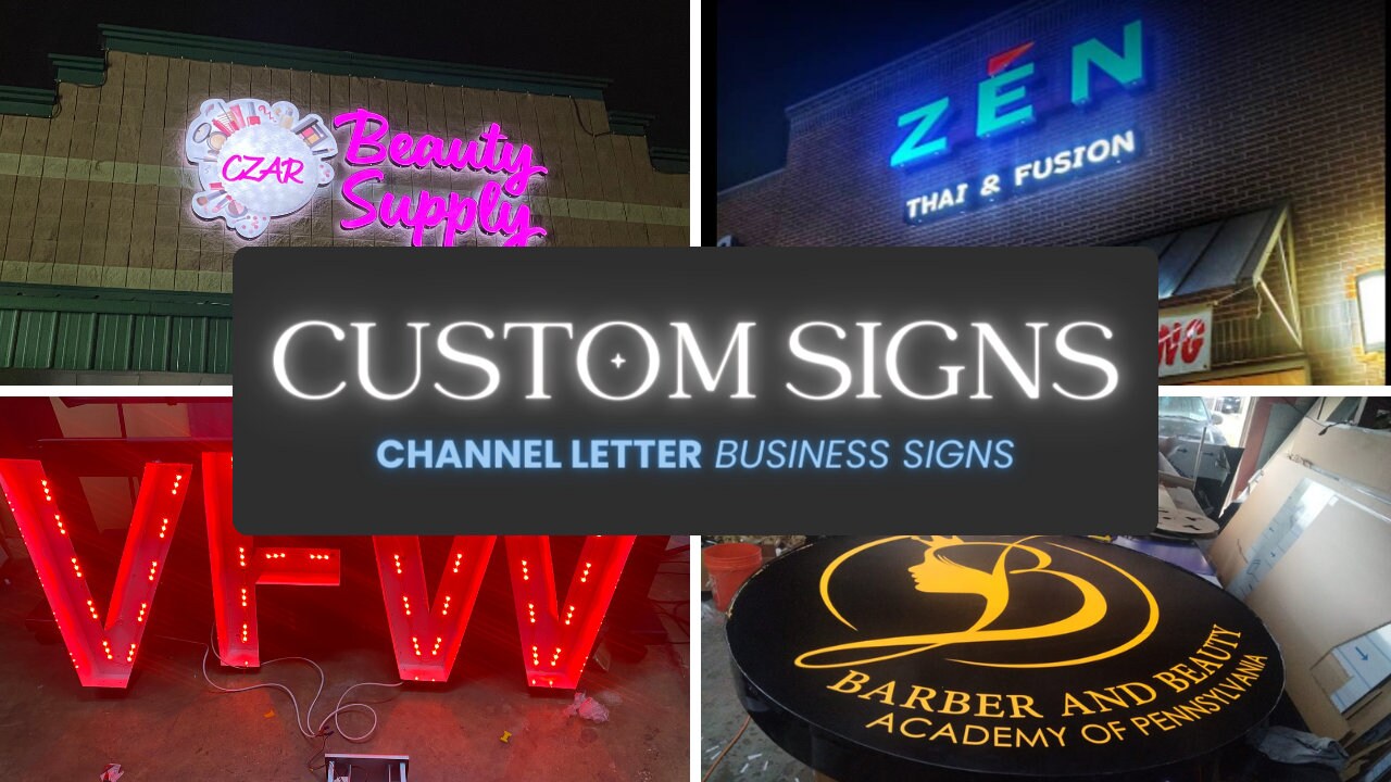 Light-up Signs, Custom Business Signs, Salon Signs, Custom 3D Signs ...