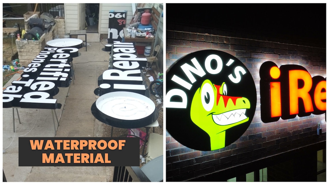 Custom 3D Signs Light-up Signs 3D Business Signs Metal Sign - Etsy