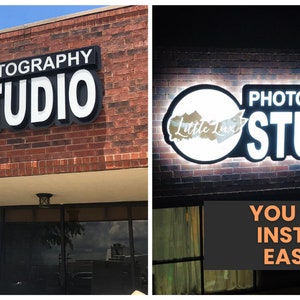 Custom 3D LED Light-up Business Signs | Personalized Exterior ...