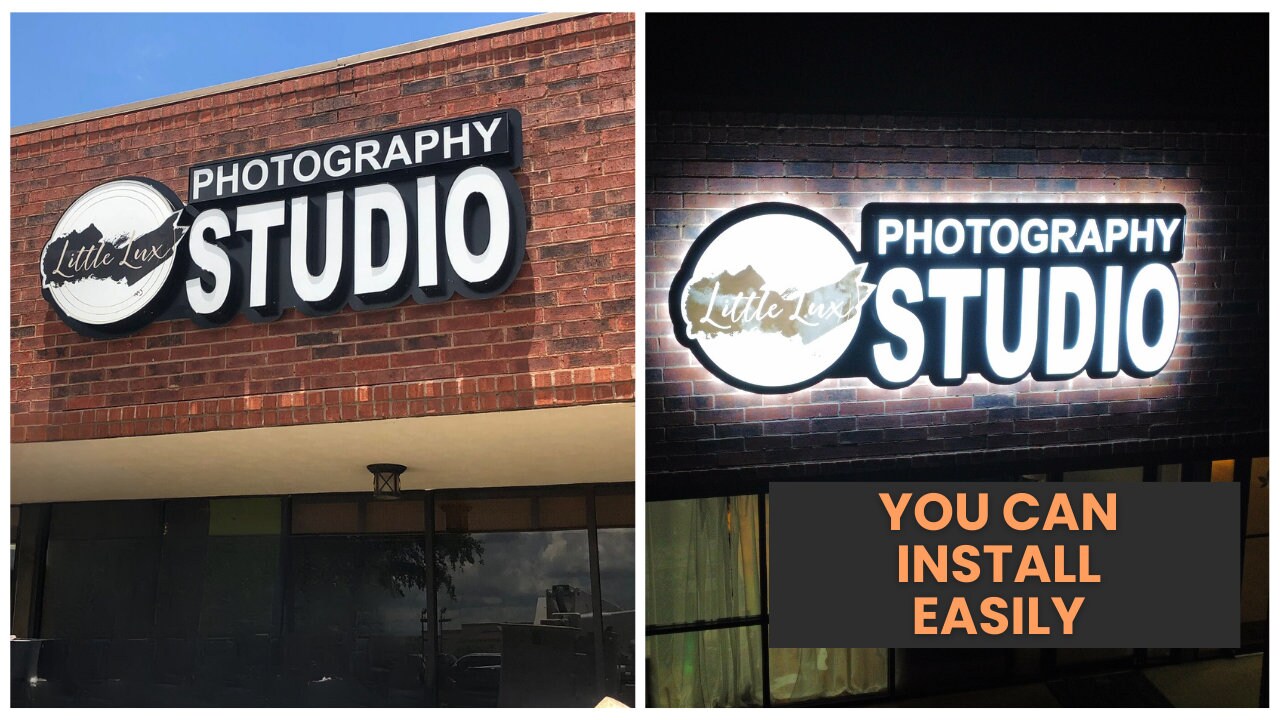 Custom 3D LED Light-up Business Signs | Personalized Exterior ...