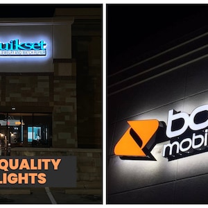 Custom 3D LED Light-up Business Signs | Personalized Exterior ...