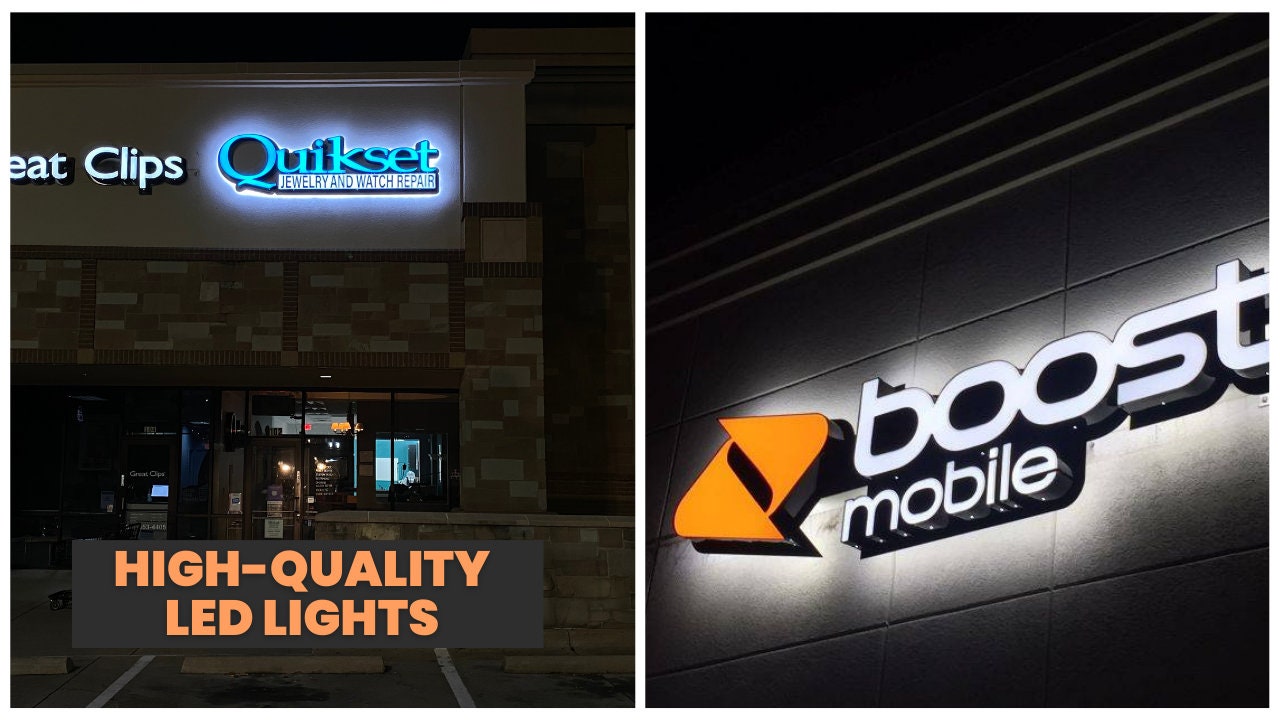 Custom 3D LED Light-up Business Signs | Personalized Exterior ...