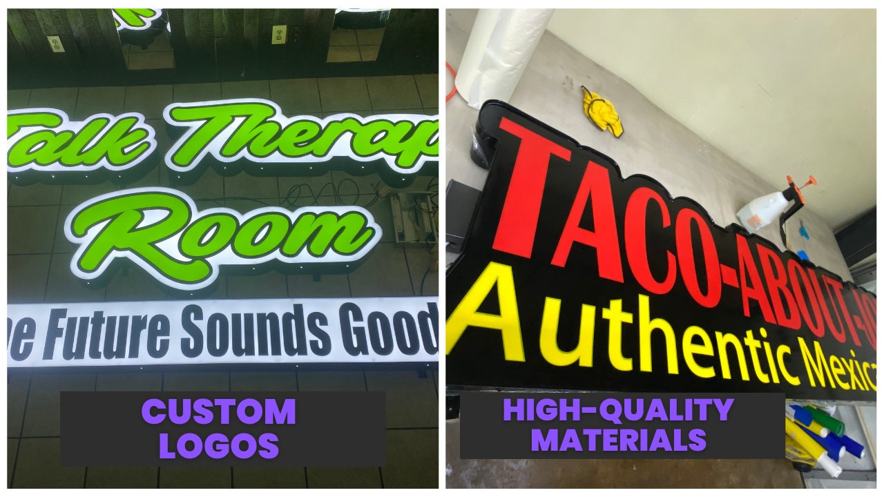 Custom Business Logo, Light-up Signs, Illuminated Signs, LED Logo Sign ...