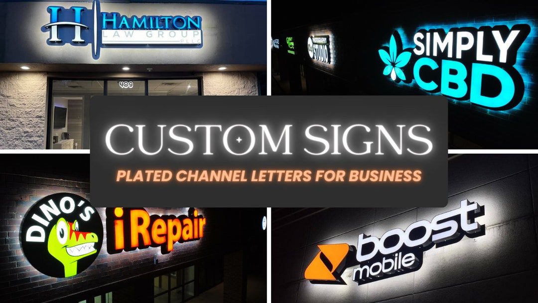 Custom 3D LED Light-up Business Signs | Personalized Exterior ...
