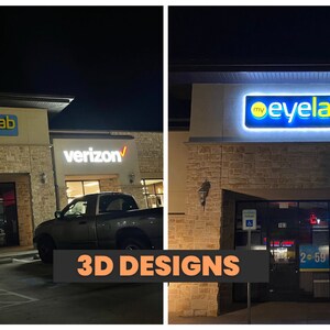 Custom 3D LED Light-up Business Signs | Personalized Exterior ...