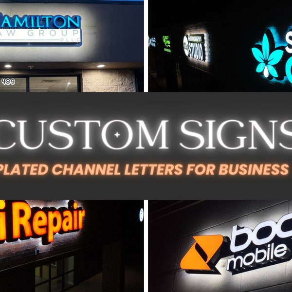 Custom Signs for Business Light Up - Etsy