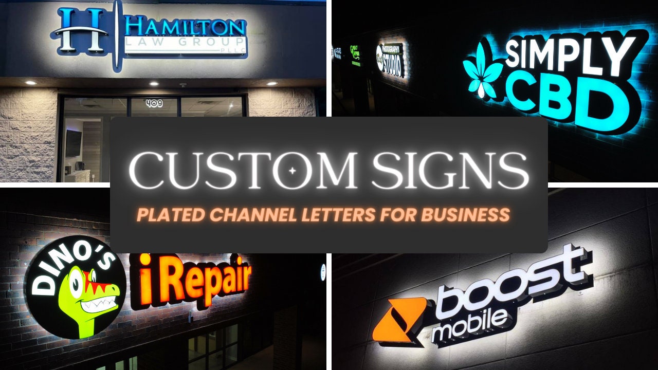 Custom 3D Signs Light-up Signs 3D Business Signs Metal Sign - Etsy