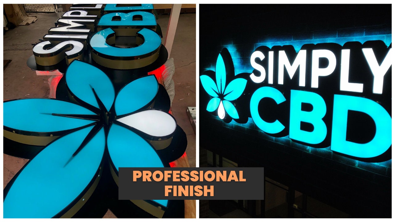 Custom 3D LED Light-up Business Signs | Personalized Exterior ...