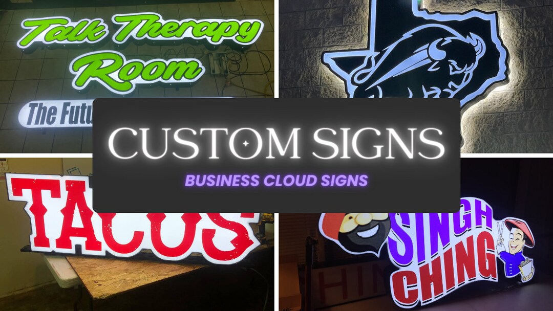 Custom Business Logo, Light-up Signs, Illuminated Signs, LED Logo Sign ...