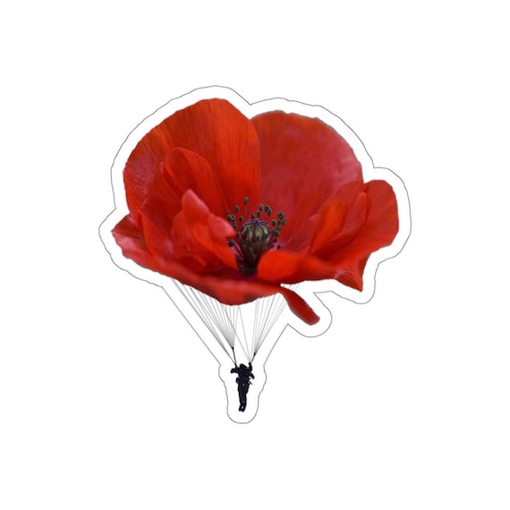 Poppy Paratrooper Sticker | Etsy
