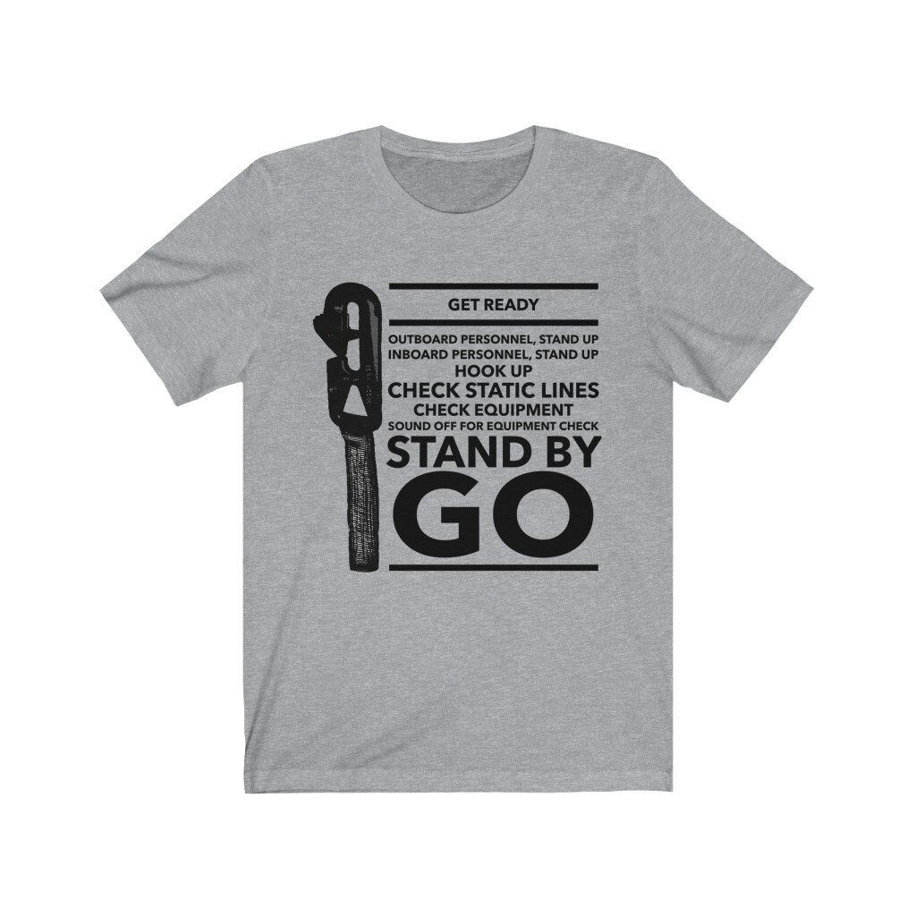 Airborne Static Line, Jumpmaster Commands - Unisex Jersey Short Sleeve ...