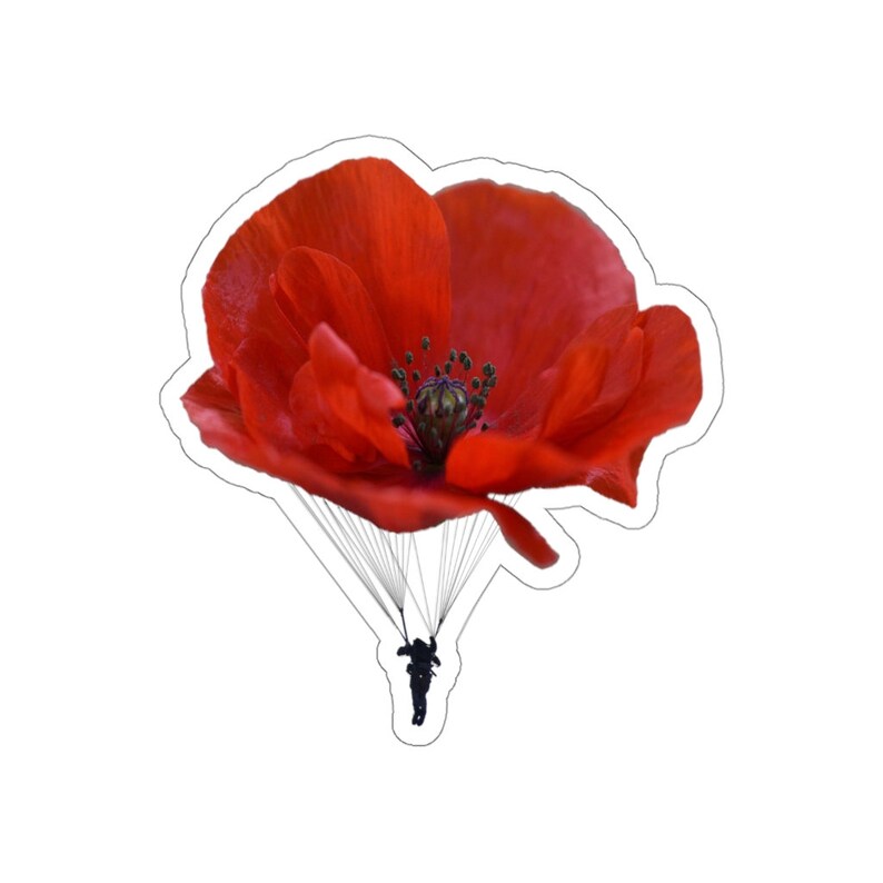 Poppy Paratrooper - Sticker - Etsy