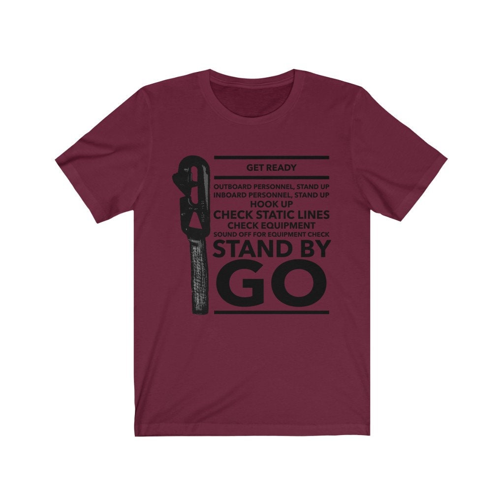 Airborne Static Line, Jumpmaster Commands - Unisex Jersey Short Sleeve ...
