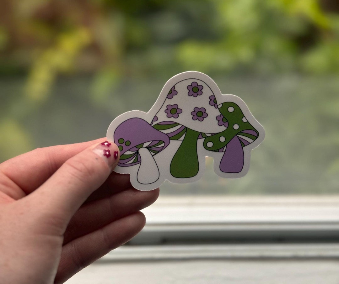 Genderqueer Mushroom Sticker, LGBTQIA+ Art, Shroomie Stickers, Pride ...