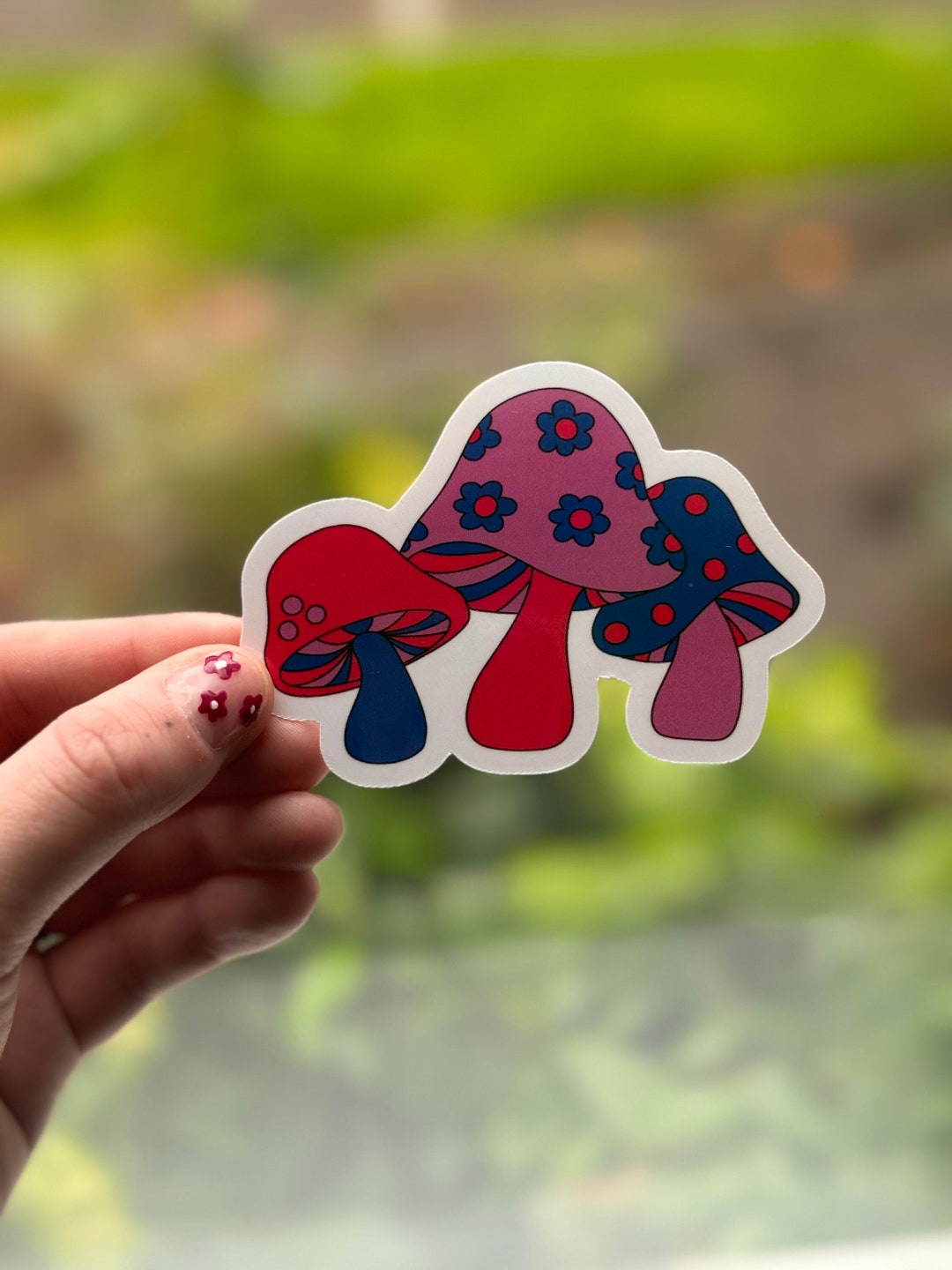 Bisexual Mushroom Sticker, LGBTQIA+ Art, Shroomie Stickers, Pride ...