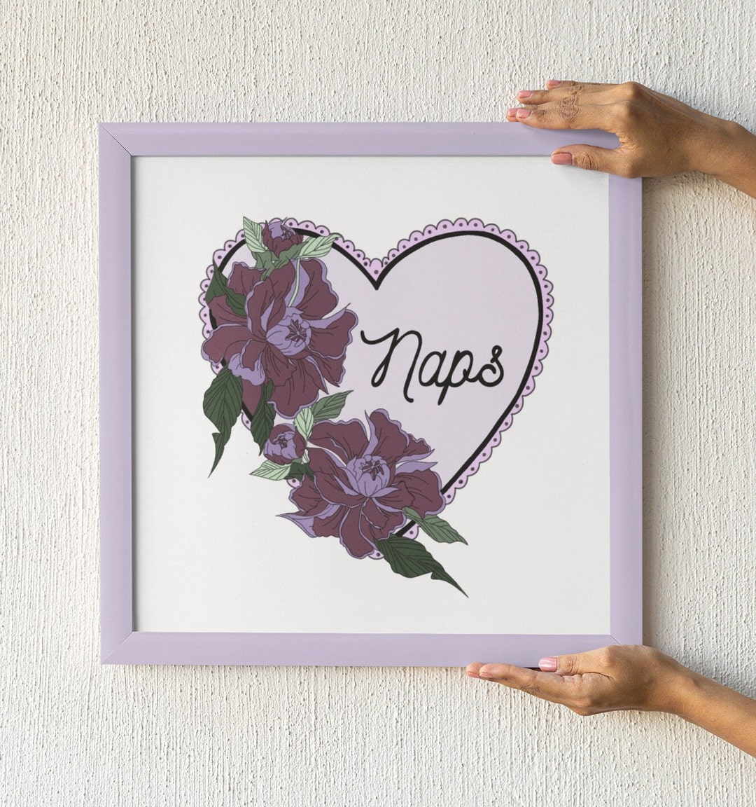 Coquette Style Nap Art, Room Decor, Wall Art, Trendy Art, Cute Nap ...
