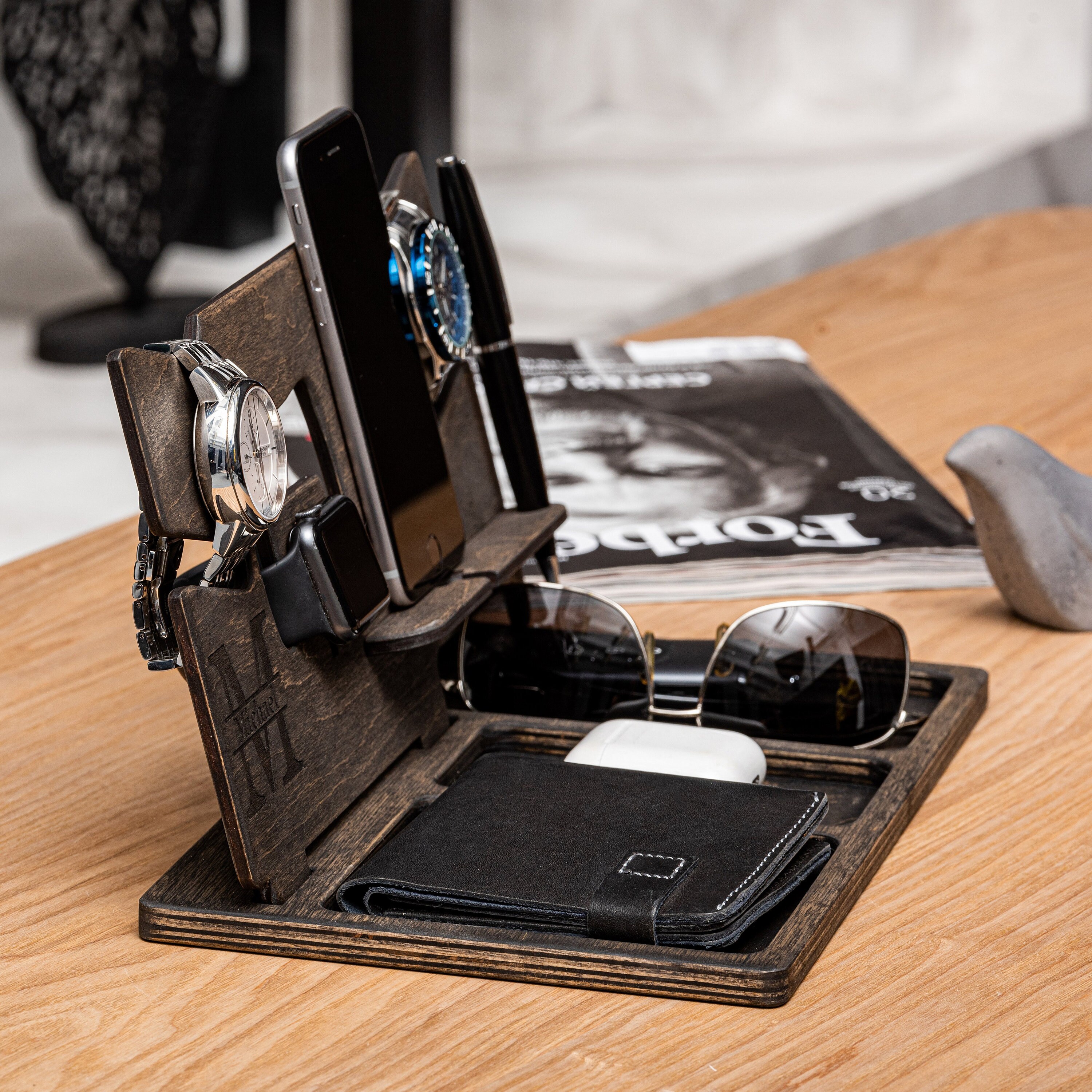 Personalized Gift Dock Station Mens Desk Organizer Phone - Etsy