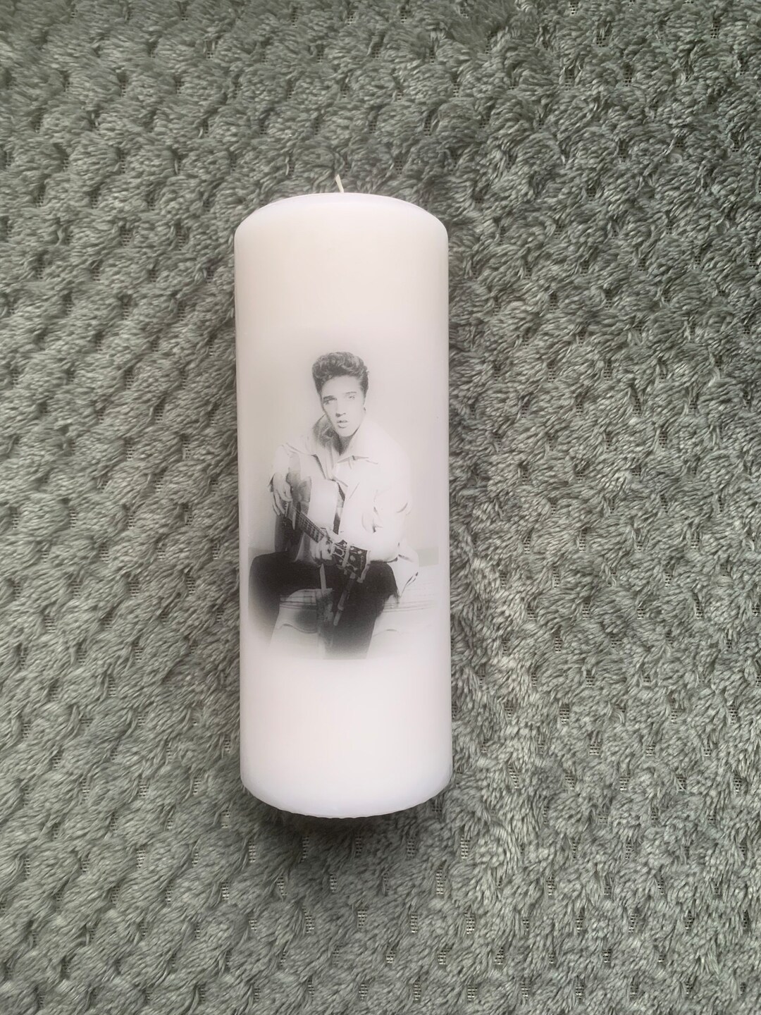 Elvis Presley Remembrance Design Hand Decorated Pillar Candle - Etsy UK