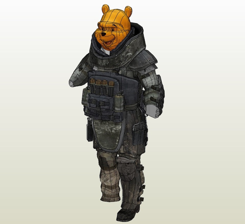 Apocalypse Pooh - Pepakura FOAM Unfold - Etsy