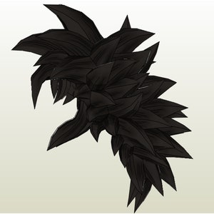 Main SS4 Hair Pepakura FOAM Unfold - Etsy