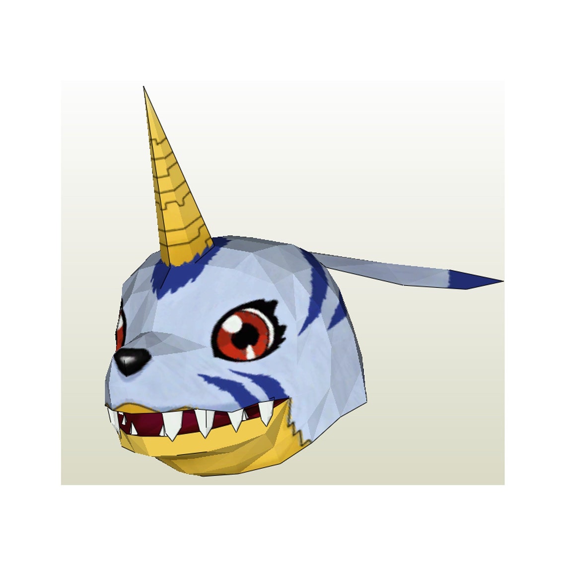 Gabumon Mask Pepakura FOAM Unfold | Etsy