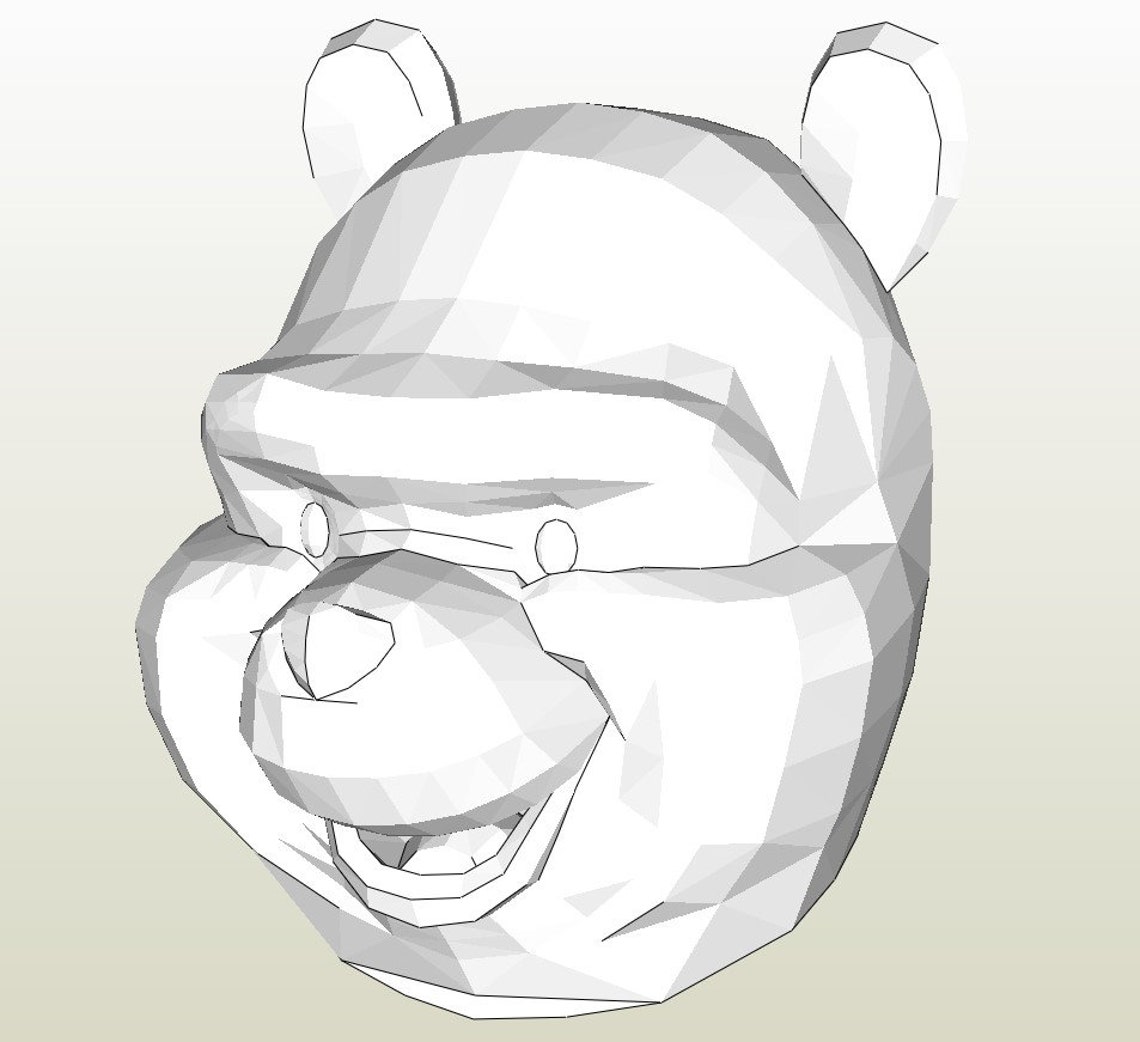 Bear Mask Pepakura FOAM Unfold - Etsy