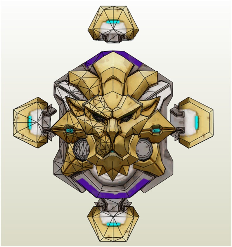 Lionhardt Shield Pepakura FOAM unfold | Etsy