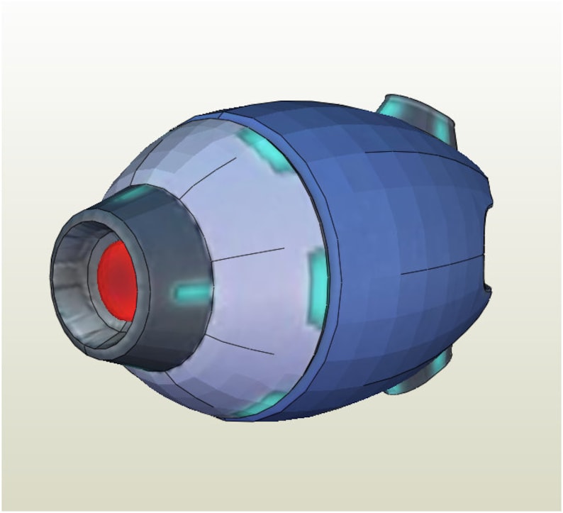 Mega Man X-buster Pepakura FOAM Unfold - Etsy