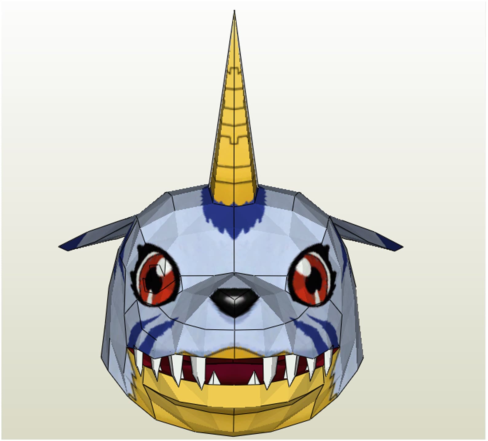 Gabumon Mask Pepakura FOAM Unfold | Etsy