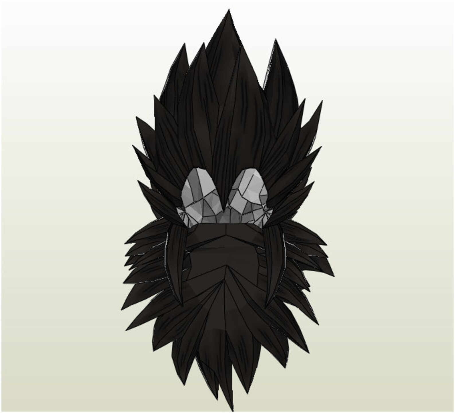 Alt SS4 Hair Pepakura FOAM Unfold | Etsy