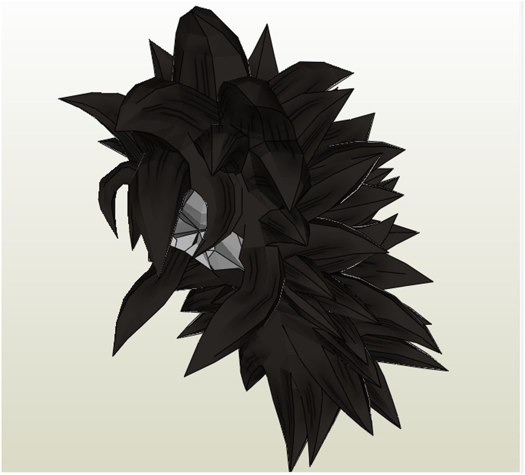 Main SS4 Hair Pepakura FOAM Unfold - Etsy