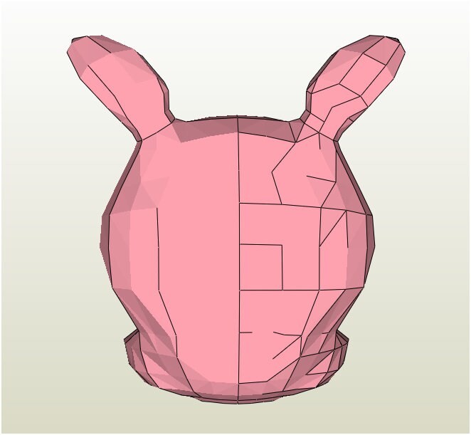 Pig Mask Pepakura FOAM Unfold - Etsy
