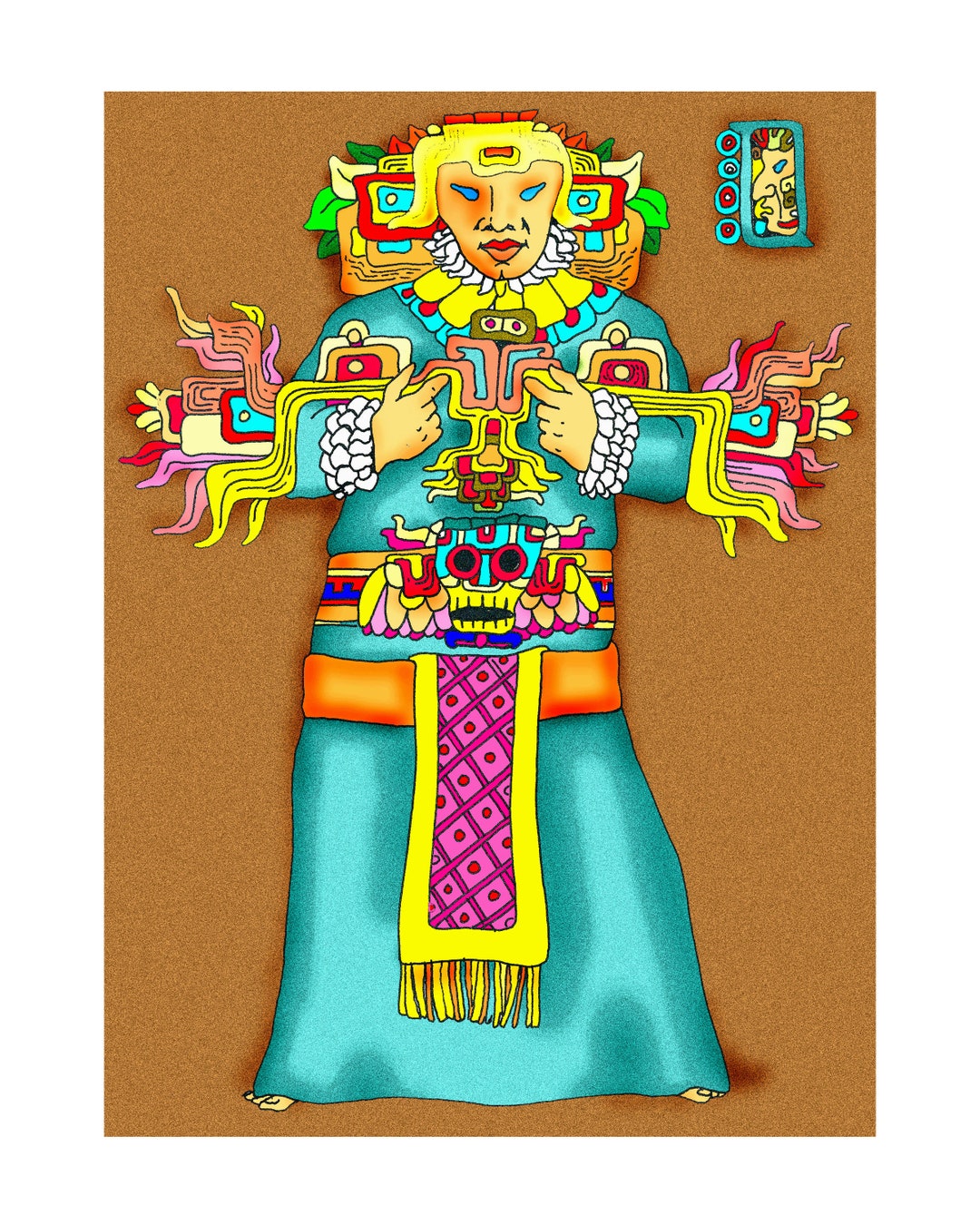 Coatl - Azteca - Quetzlcoatl in Human Form - High Res Digital Art - Etsy