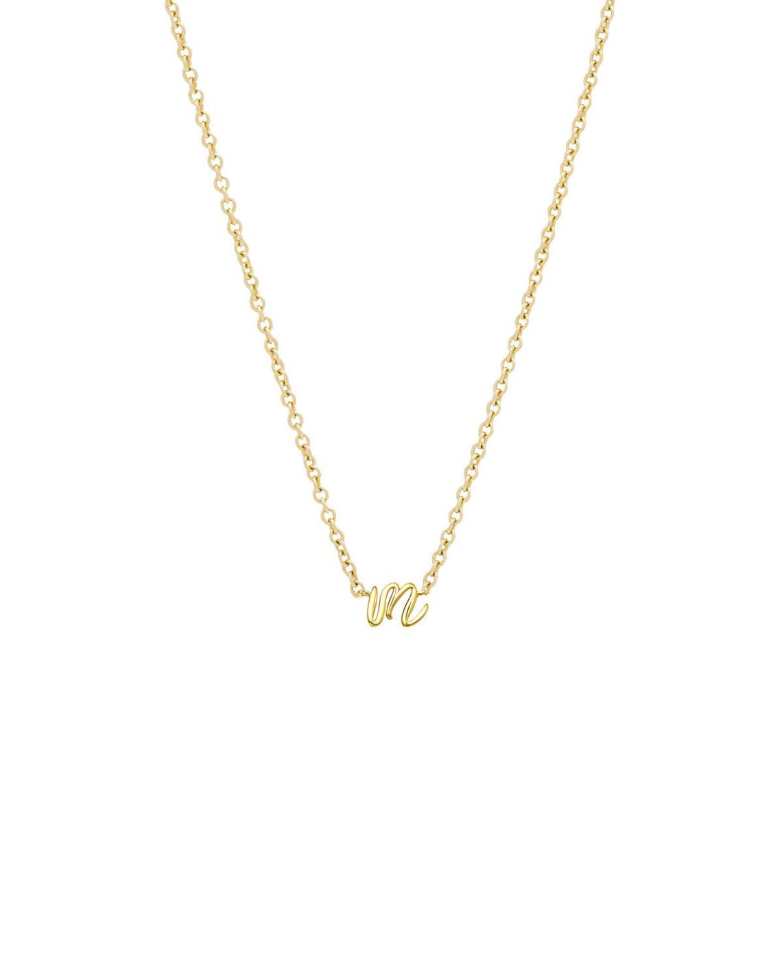 Personalized Cursive Initial Necklace: 18K Gold Filled Custom Pendant ...