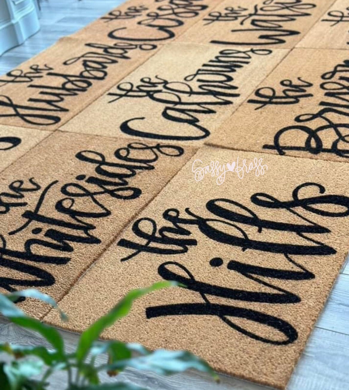 Personalized Hand Painted Door Mat / Rug - Etsy