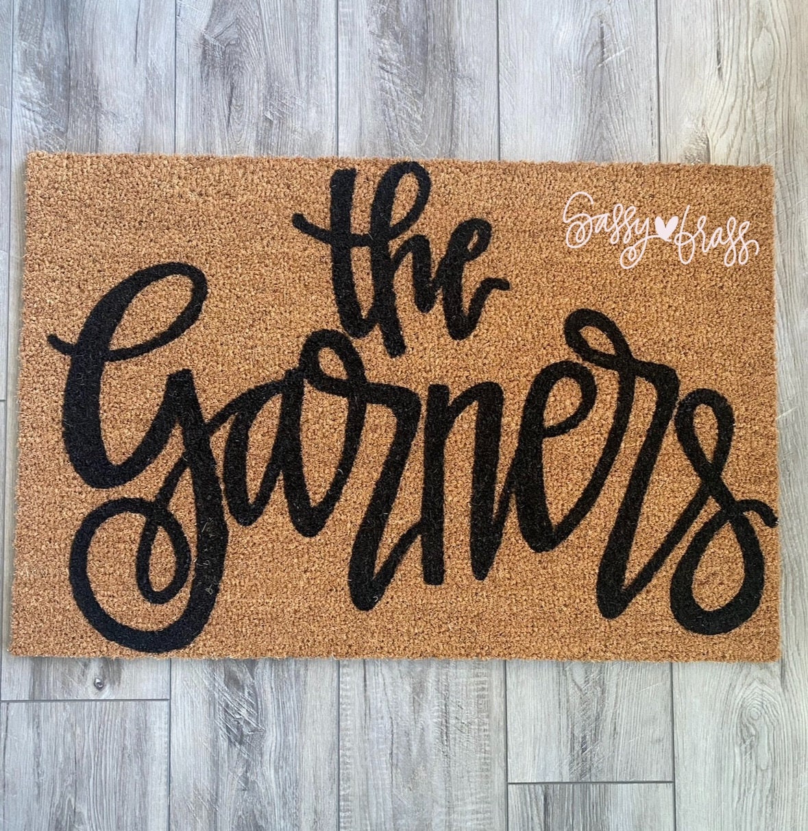 Personalized Hand Painted Door Mat / Rug - Etsy