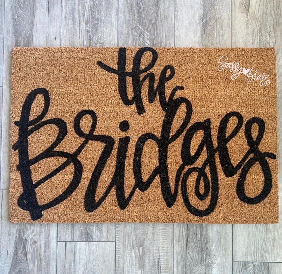 Personalized Hand Painted Door Mat / Rug - Etsy