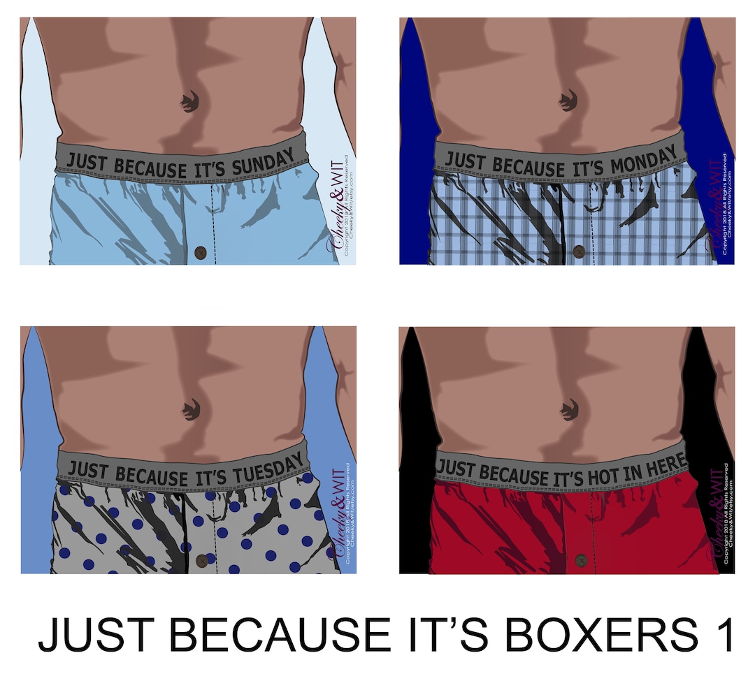 Days of the Week Boxers Wine Labels - Etsy