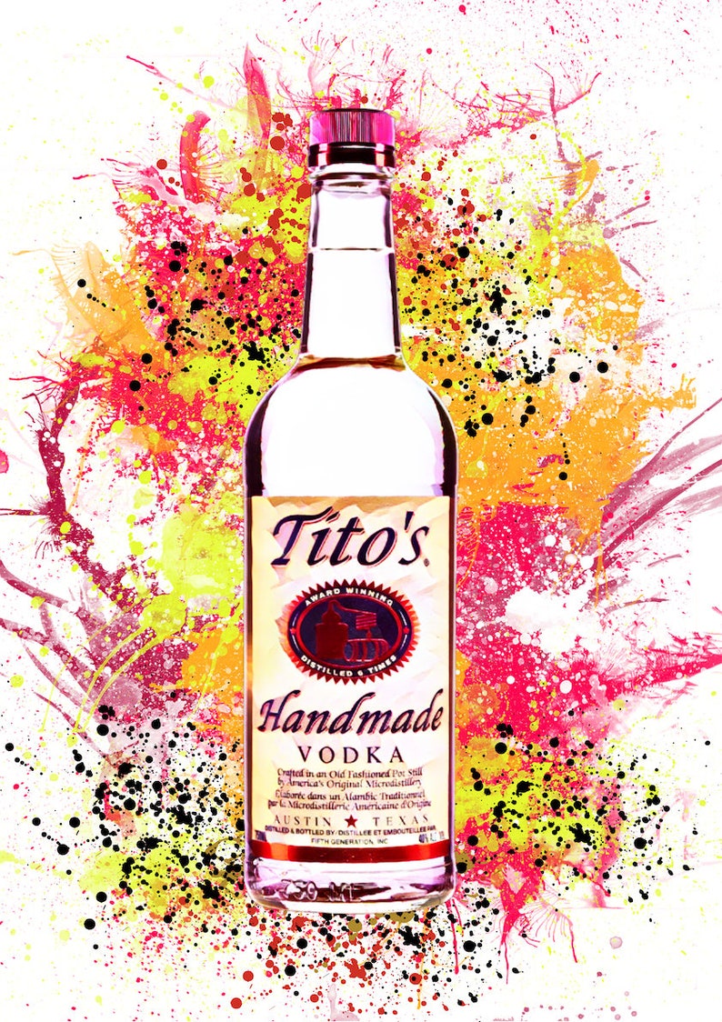 Titos Vodka Bottle Design Digital Wall Art Posters Drink - Etsy