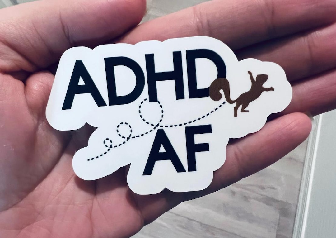 ADHD AF Squirrel Sticker – Funny 3" Waterproof Vinyl for Laptops ...