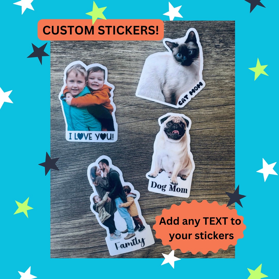 CUSTOM PHOTO STICKERS 3 Inches Personalized Stickers, Water Bottle ...