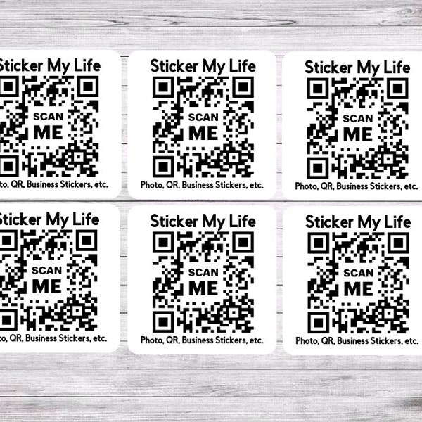 Qr Code Waterproof Sticker - Etsy
