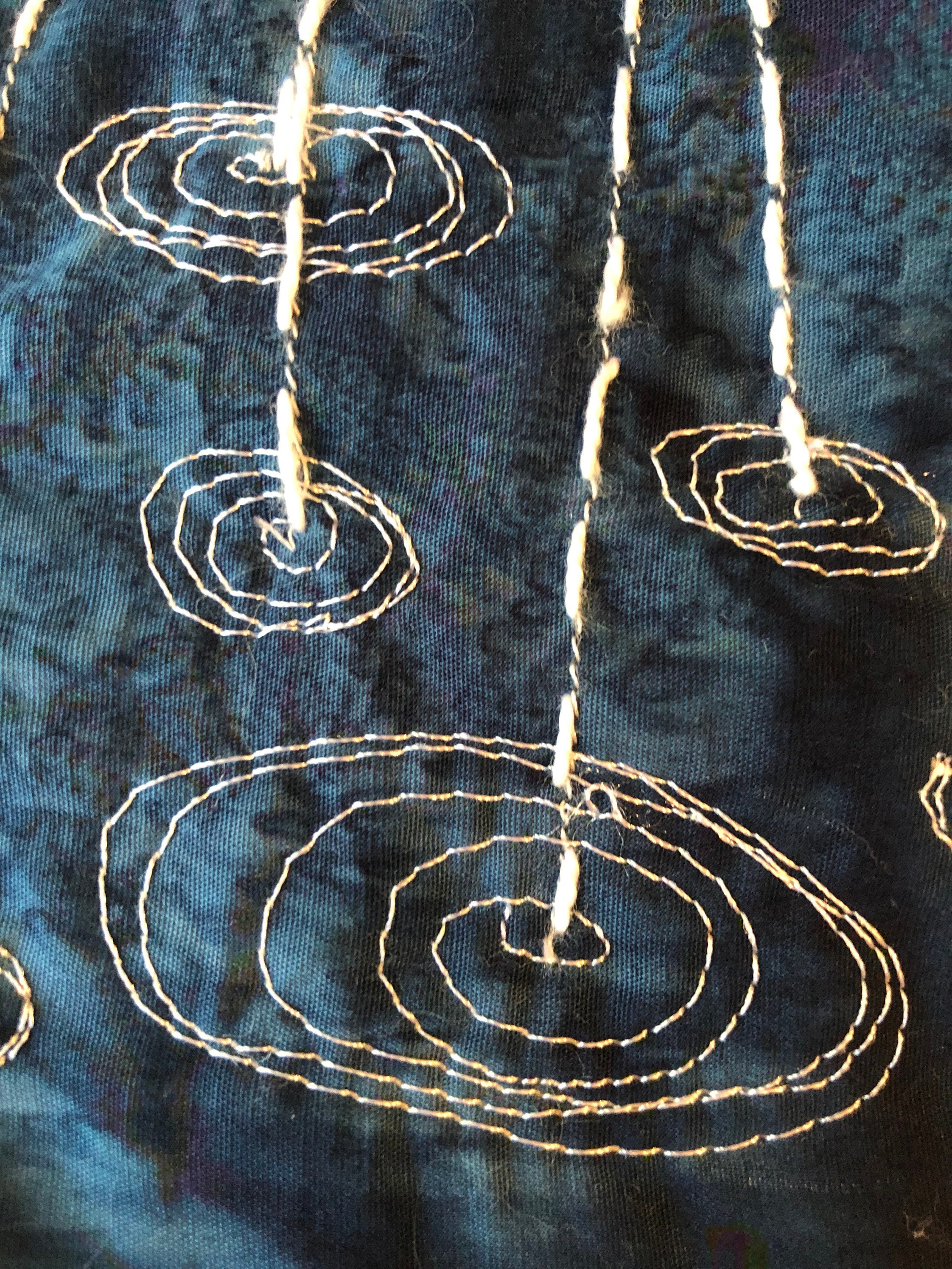 Rain Textile Art - Etsy